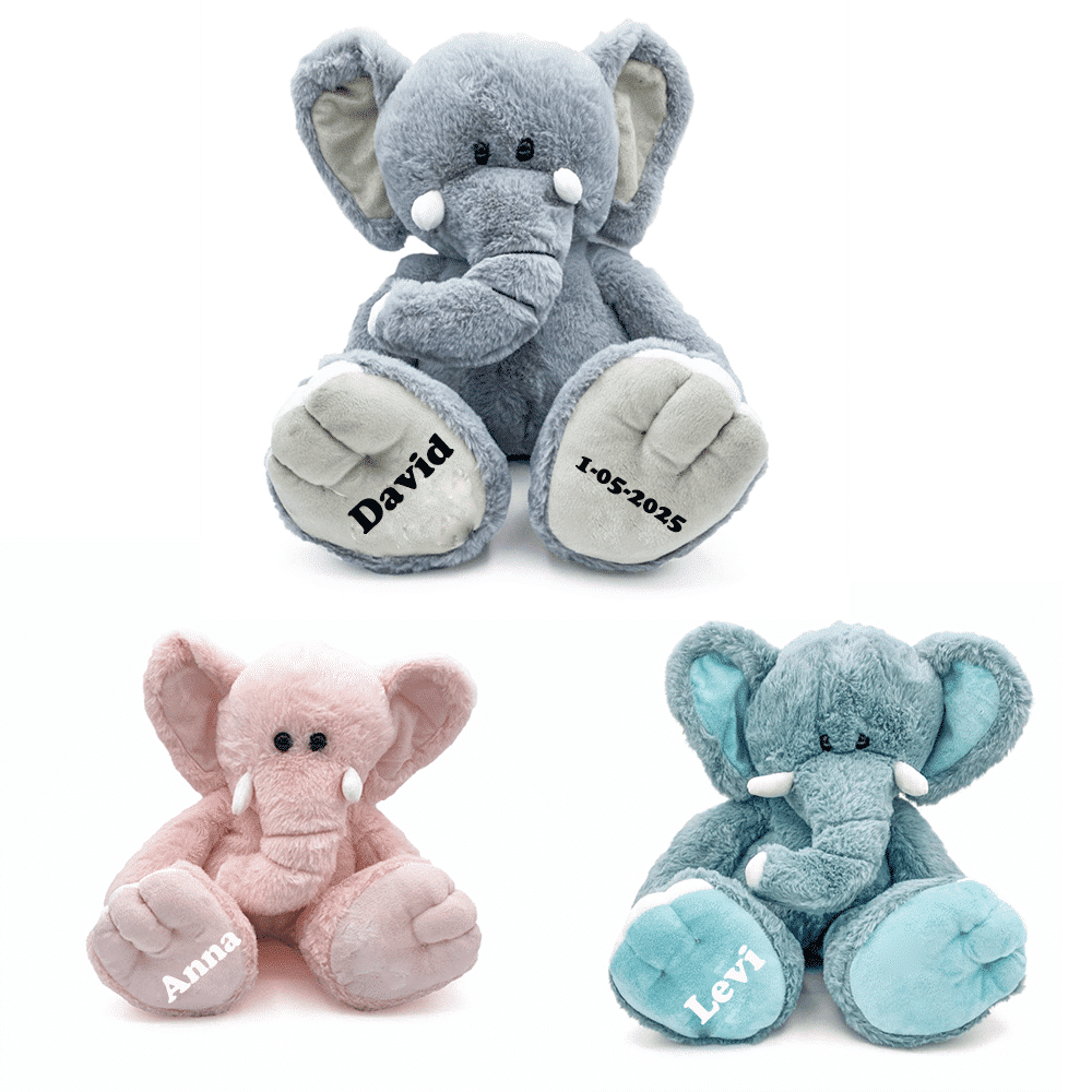 Olifant knuffel met naam - Kraamkado.nl